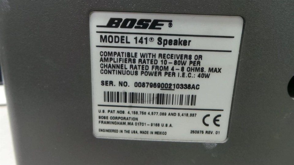 Bose Model 141 Bookshelf Home Stereo Speakers - Pair - Free shipping | eBay