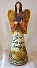 Thanksgiving Angel figurine, "God Bless our Family" Turkey | eBay