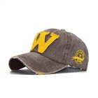 W Distressed Washed Cotton Baseball Cap Men Vintage Dad Sun Hat Trucker ...