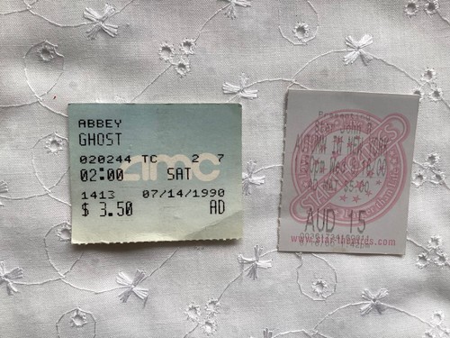 Two Vintage Movie Ticket Stubs "Ghost" & "Autumn In New York" | eBay