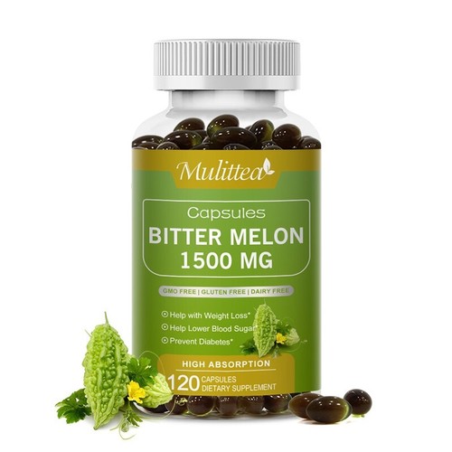 Organic Bitter Melon Capsules Bitter Melon Extract 1500mg Blood Sugar ...