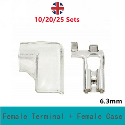 Uninsulated 6.3mm Right Angle Female Flag Spade Connector Crimp Wire ...