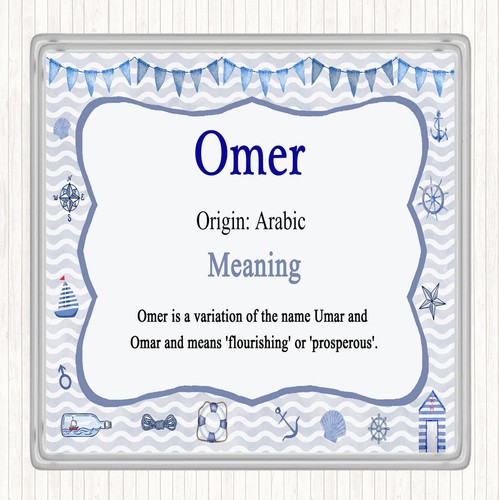 Omer Name Meaning Drinks Mat Coaster Nautical | eBay