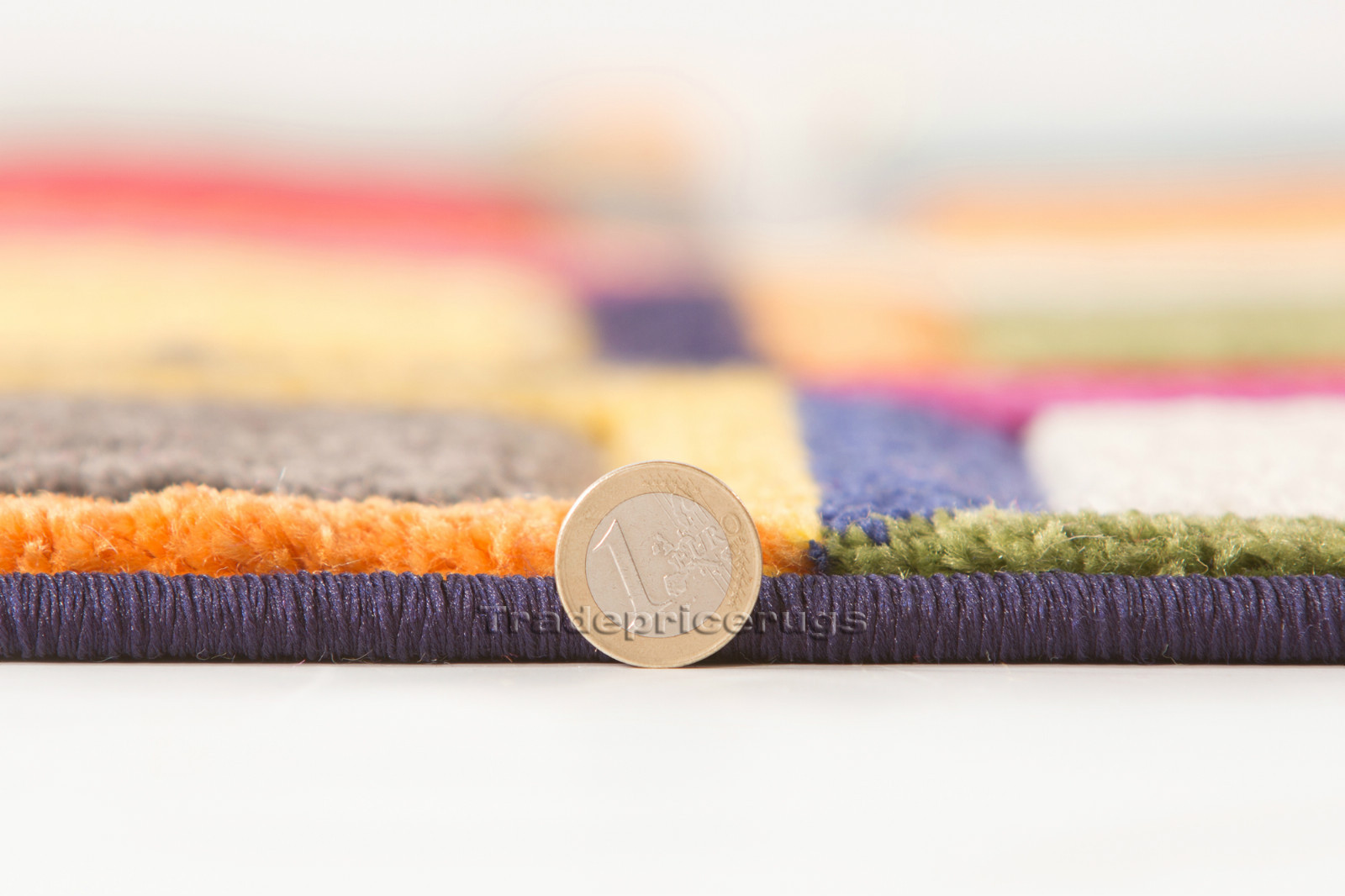 SMALL LARGE VIBRANT FUNKY MULTI COLOURED GEOMETRIC SOFT PILE MODERN ...