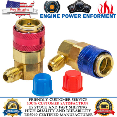 Quick Coupler AC Adapter Fittings Quick Connector High/Low A/C Freon ...