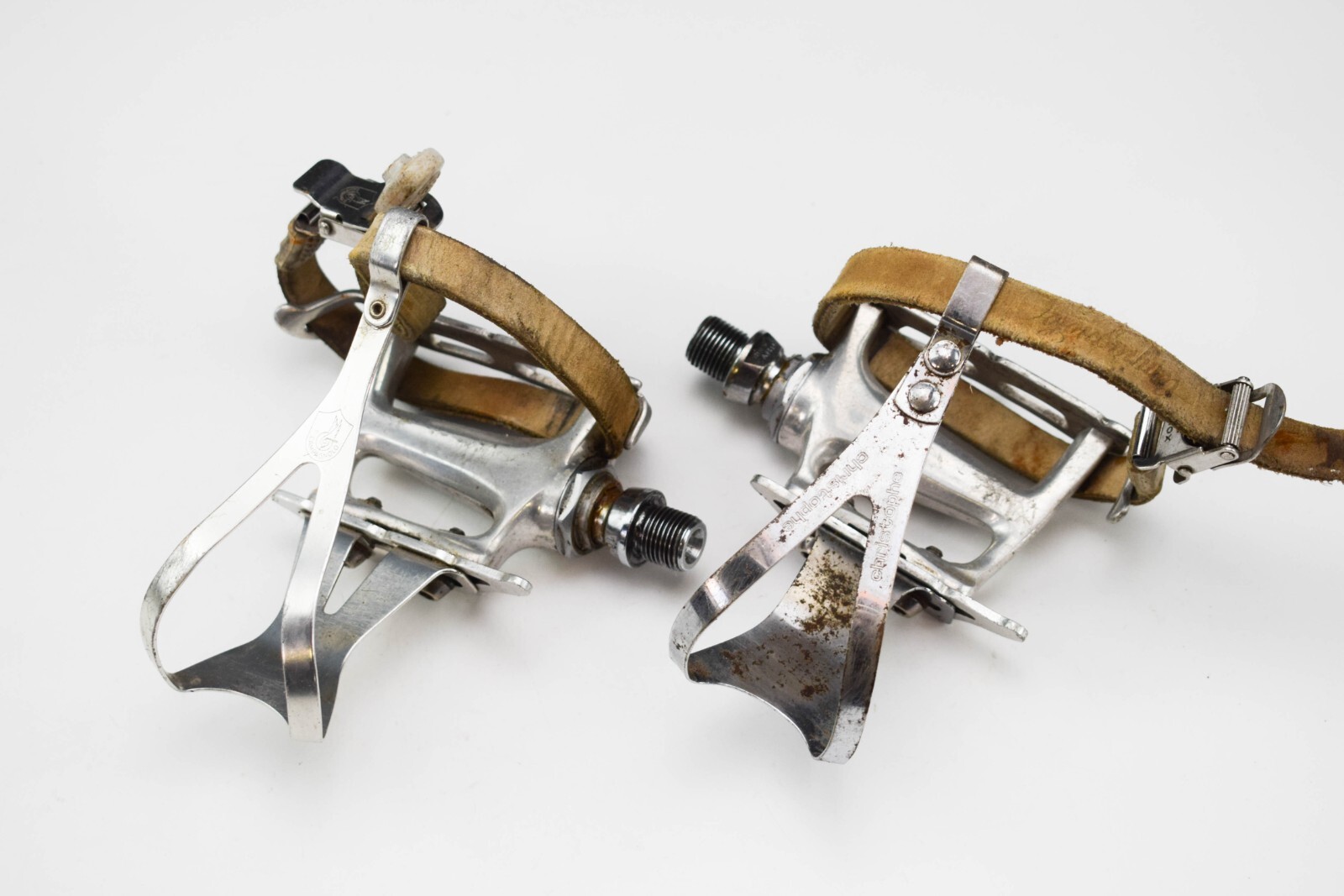 CAMPAGNOLO C RECORD PISTA ALLOY VINTAGE ROAD BICYCLE PEDALS, & CLIPS ...