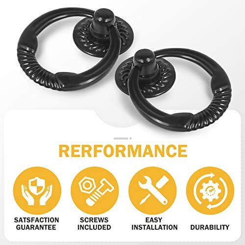 6pcs Drop Drawer Pulls, Small Round Cabinet Handles, Metal Drawer Ring ...
