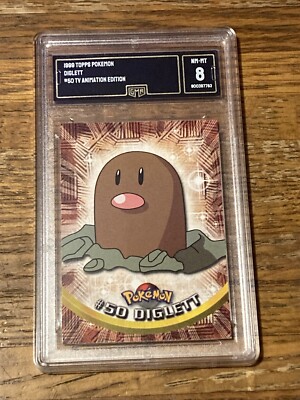 1999 Topps Pokemon #50 Diglett TV Animation Edition Graded GMA 8 NM ...