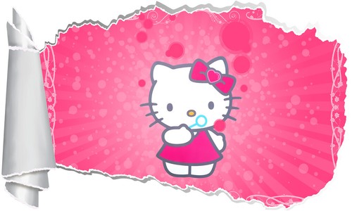 Hello Kitty 3D Torn Hole Ripped Wall Sticker Decal Home Decor Art Mural ...