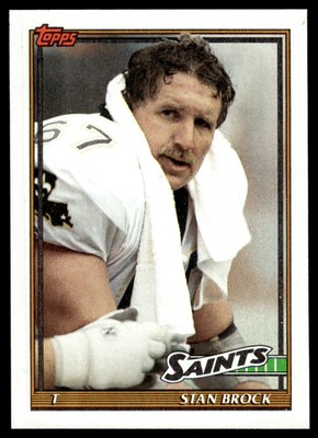 1991 Topps Stan Brock New Orleans Saints #328 Set Break | eBay