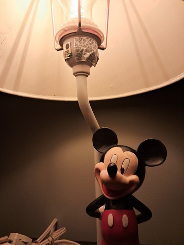 DISNEY Mickey Mouse Child Nursery Night Light Lamp W/ Shade 18" 2013 ...