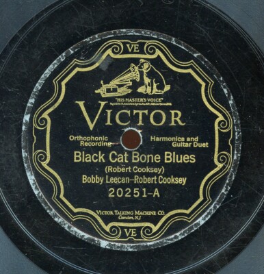 HEAR- Rare Pre-War Blues 78- Bobby Leecan-Robert Cooksey- Black Cat ...