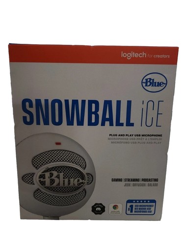 Logitech Blue Snowball iCE Plug And Play USB Microphone Content Creator ...