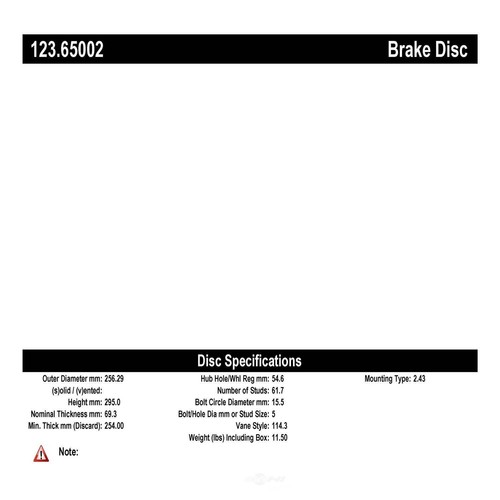 Brake Drum-C-TEK Standard Centric 123.65002 | eBay