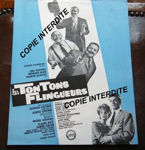 RARISSIME Affiche Originale 1963 LES TONTONS FLINGUEURS le film copie ...