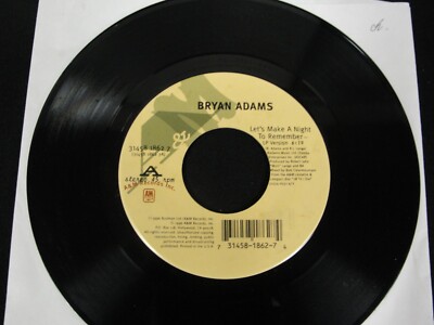 Bryan Adams - Let's Make a Night to Remember / Star 45 rpm Record 7" | eBay