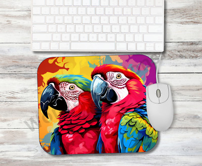 Bright Colourful Macaw Parrot Mouse Pad Computer Office Household | eBay