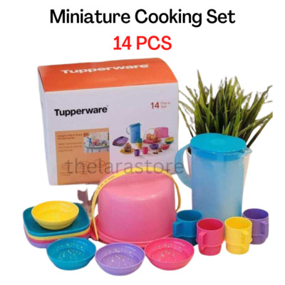 Tupperware 14pcs Miniature Cooking Set Kids Play Mini Toy Set Xmas Gift ...