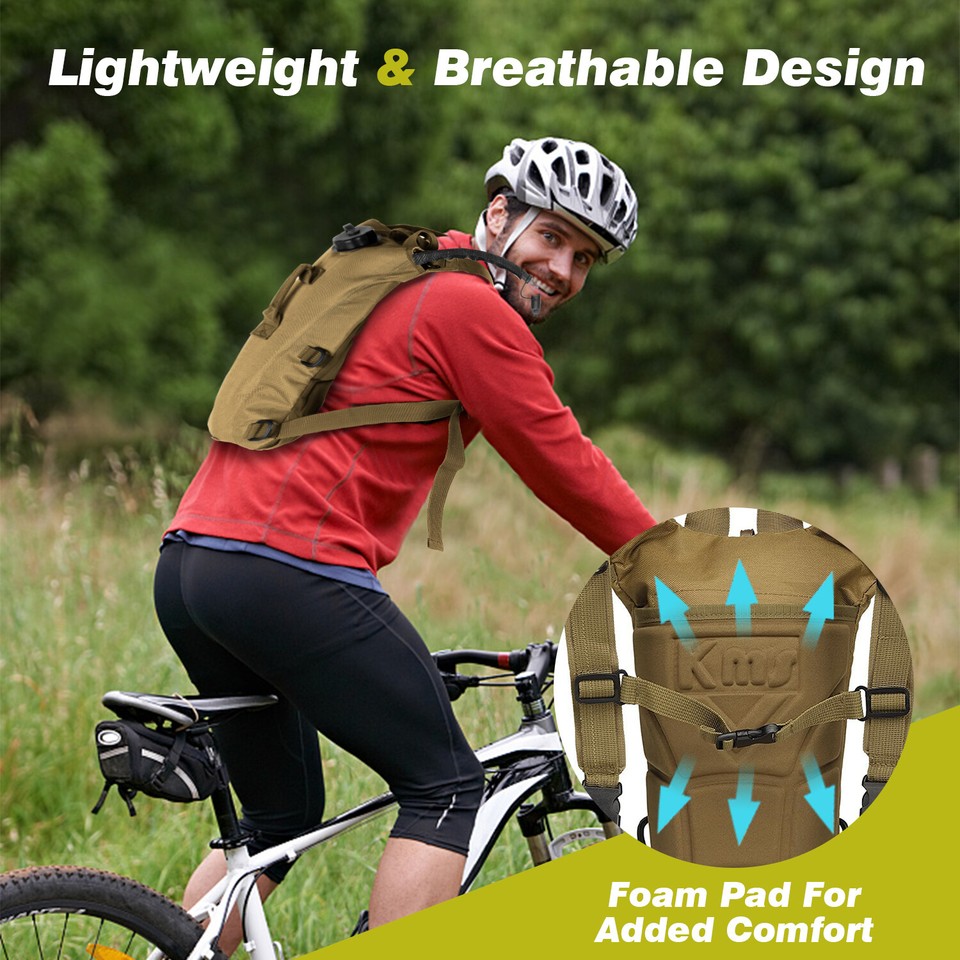 2-10L Water Bladder Bag Hydration System Backpack Survival Pack Camping ...