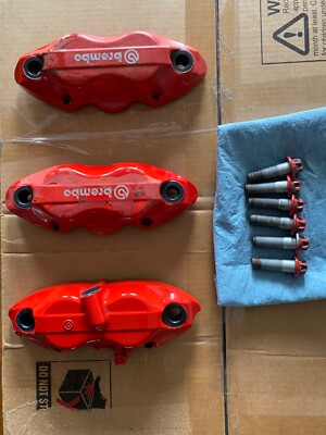 SRT-8 Brembo OEM Caliper Covers w/ Brake Pads & OEM ABS Speed Sensors ...
