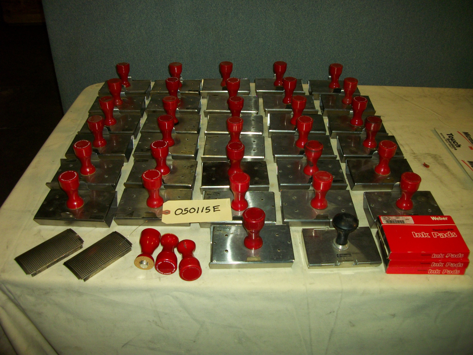 32 pc Set Weber 1850 HandPrinter Stamp Marking System Hand Printer | eBay