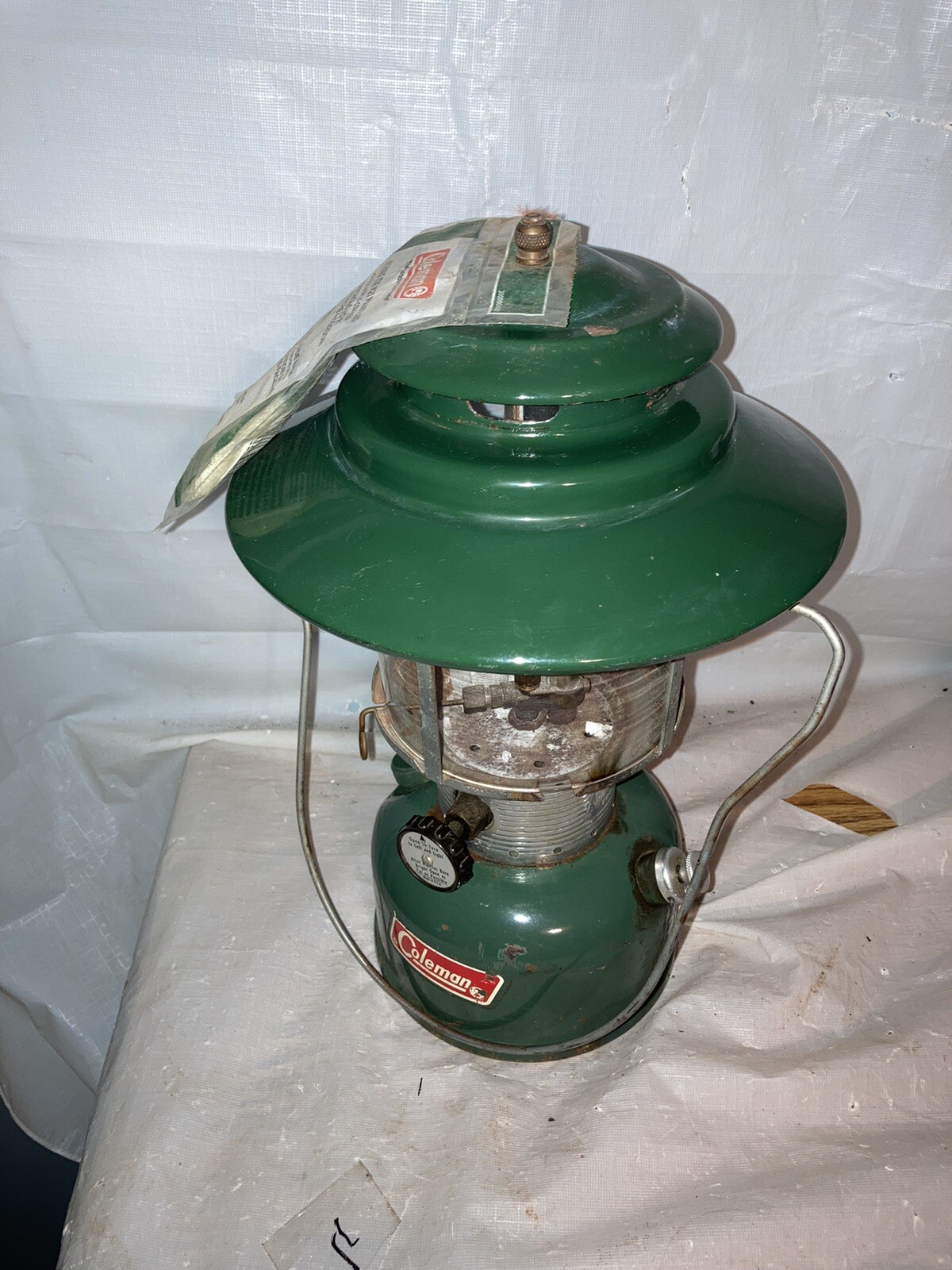 Vintage Coleman Model 228F Lantern Camping 1972 Mantle Kerosene Gas Big ...