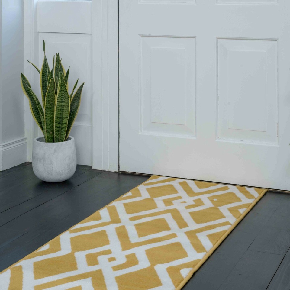 Modern Long Geometric Hallway Runner Rugs 60x240cm Narrow Hall Carpet ...