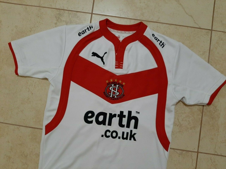 St Helens Home Rugby Shirt 2007 Jersey Size YXL Puma United Kingdom ...