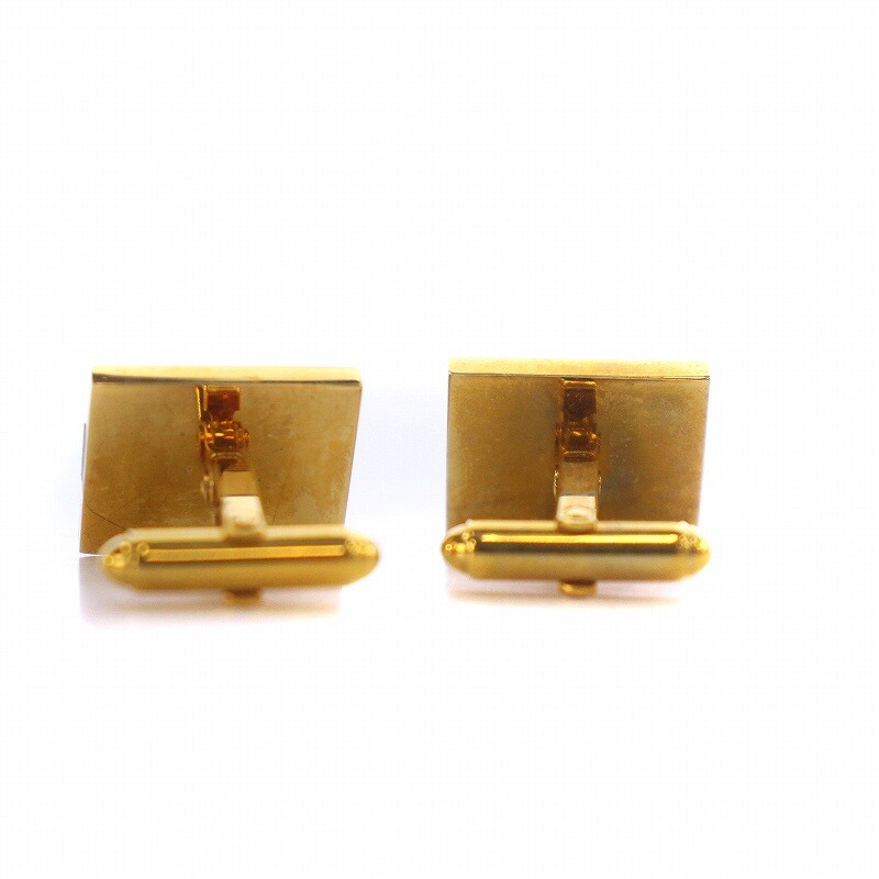 Christian Dior Vintage Cufflinks Square Swivle T-Shaped Logo Gold Color /Kw | eBay