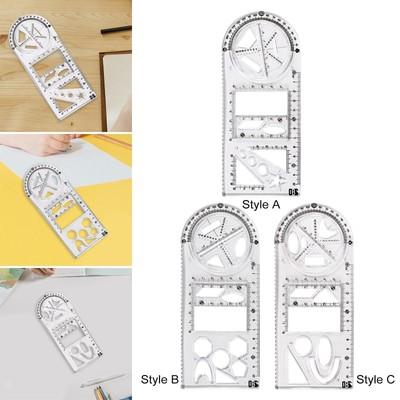 Multifunctional Geometric Ruler Measuring Ruler Craft Drawing Rulers ...