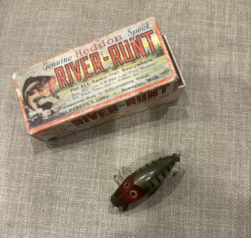 Vintage HEDDON Midget River Runt 9010R Fishing Lure | eBay