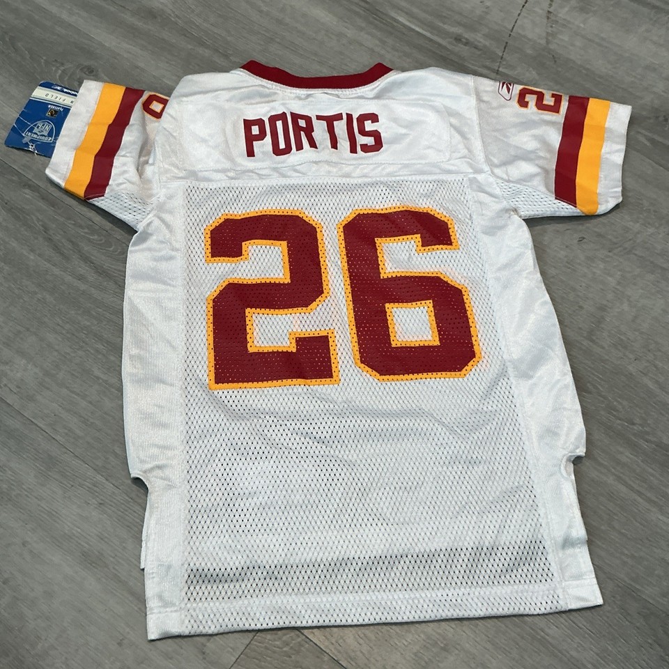 New Youth White Reebok Washington Redskins Clinton Portis Small Jersey ...