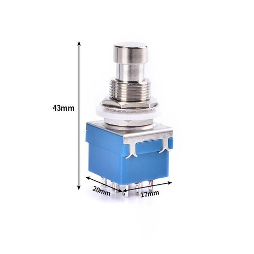 Guitar Effects 3PDT 9-Pin Latching Stomp Pedal Footswitch Foot Switch ...