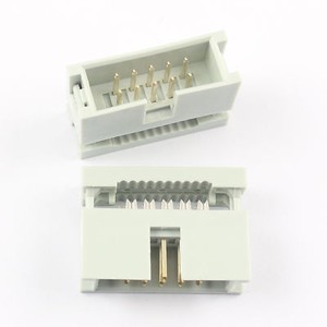 50Pcs 2.54mm 0.1" Pitch 2x5 Pin 10 Pin IDC Male Box Header Flat Cable ...