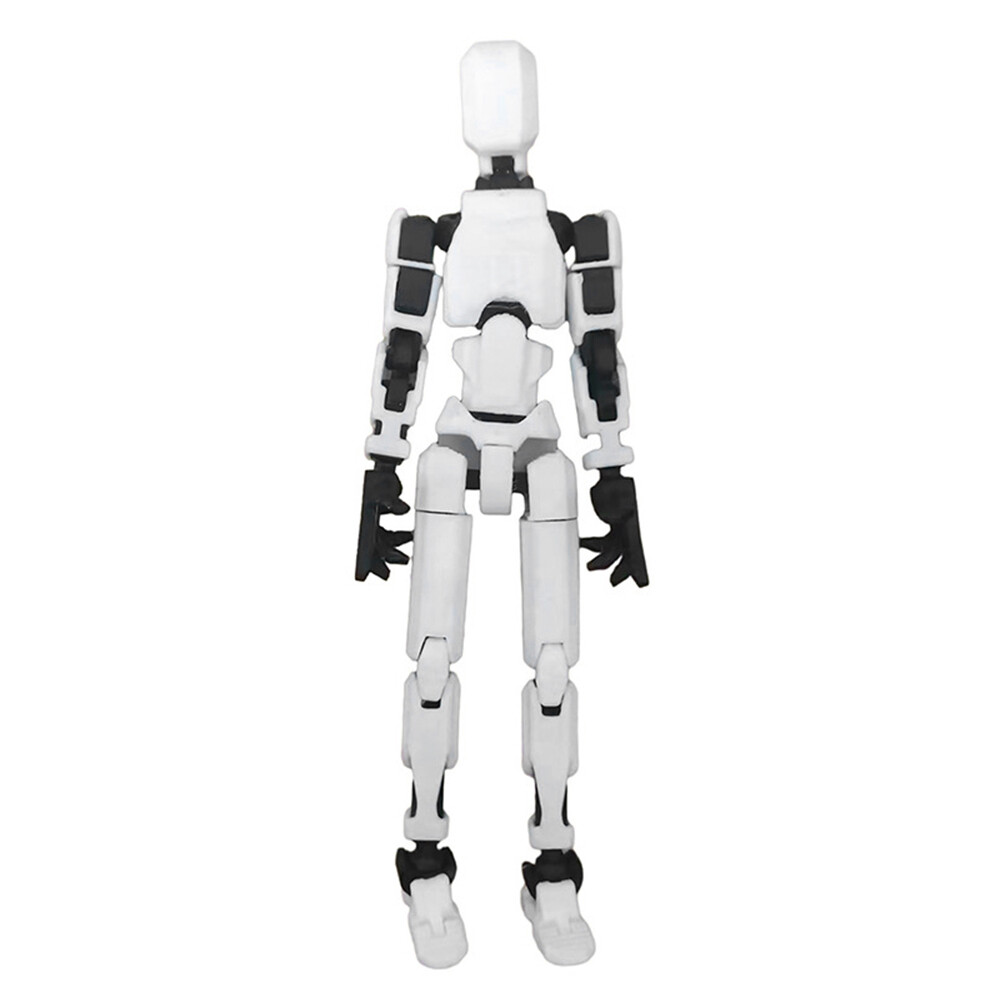 1 Set Multi-Jointed Movable Robot 3D Mannequin 13 Action Figure (Black ...