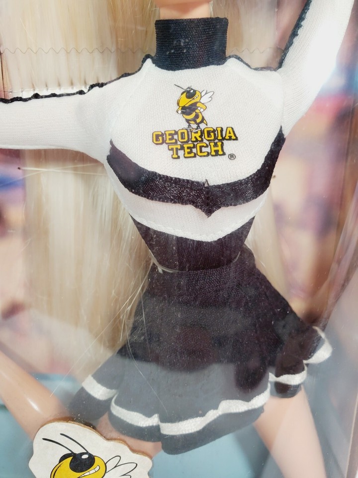 NEW 1996 University Barbie GERORGIA TECH Cheerleader Mattel #19159 ...