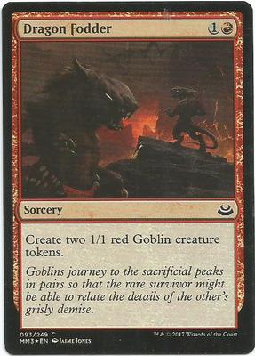 1x Foil - Dragon Fodder - Magic the Gathering MTG Modern Masters 2017 ...