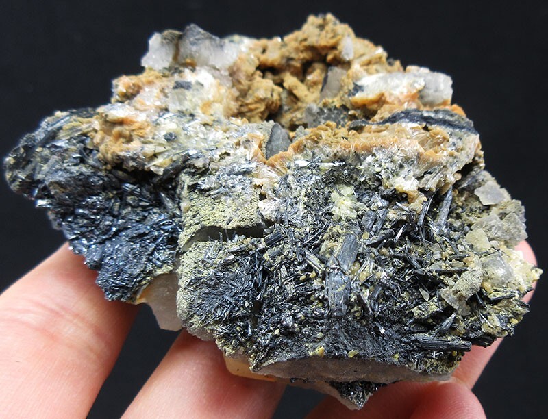 195g flowery Stibnite/Valentinite/stibiconite/antimony bloom crystal ...
