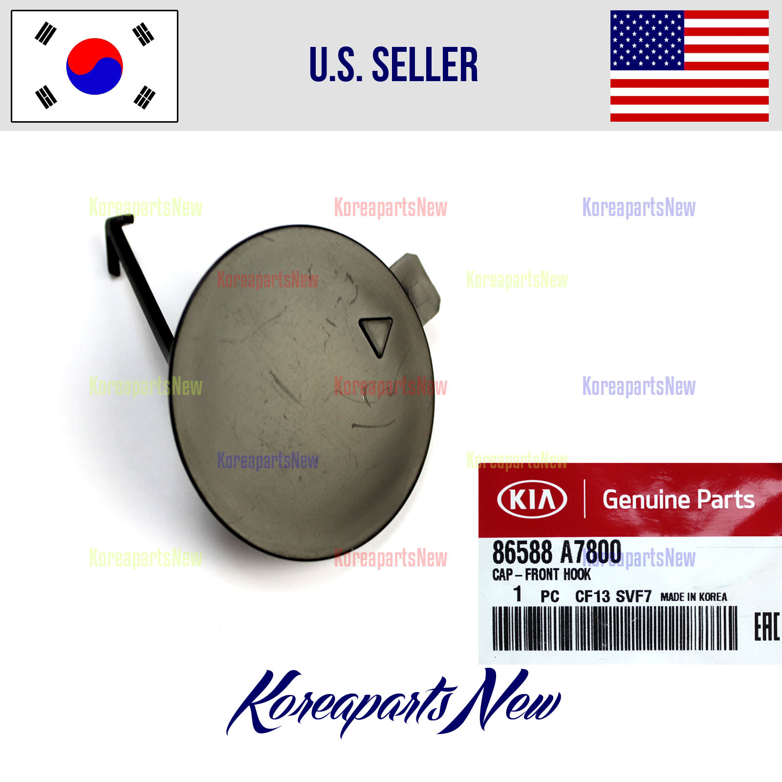 Front Bumper-Tow Hook Eye Cap Cover 86588A7800 KIA FORTE SEDAN 2017 ...