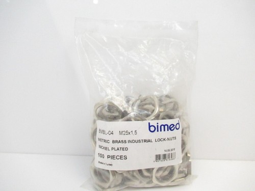 BMBL-04 BMBL04 Bimed Hex Nut M25x1,5 Thread Type Nicket-Placed Brass ...
