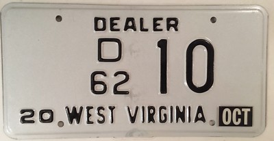 LOW NUMBER 10 CAR DEALER license plate Dealership Ford Chevy Mopar Man ...