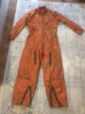 Vtg Flying Coveralls Orange Flight Suit Phantom Phlyers Military ...