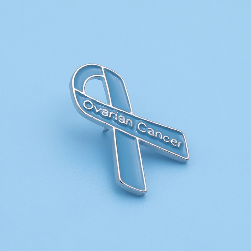 Blue Ribbon Brooch Pins Surviving Ovarian Cancer Aware Pin Ovarian ...