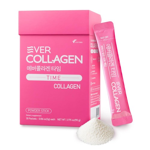 EVER COLLAGEN TIME NEWTREE Marine Collagen Powder 30 Packets Apple ...