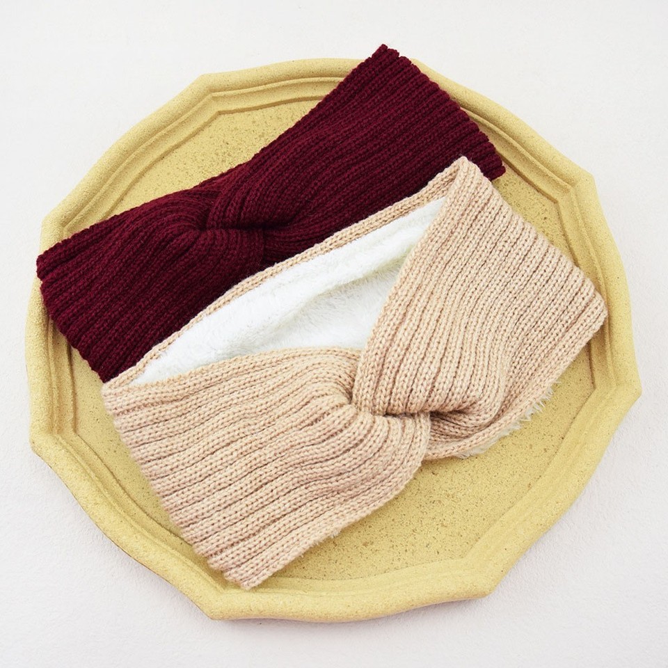 Women's Knit Cross Design Headband Soft Elastic Non Slip For Cold ...
