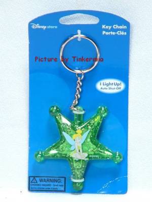 TINK TINKERBELL SITTING ON STAR FLASHING KEY RING CHAIN | eBay