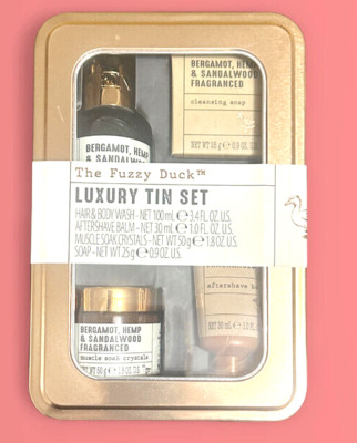 The Fuzzy Duck Luxury Tin Body Care Set Men's Gift | eBay