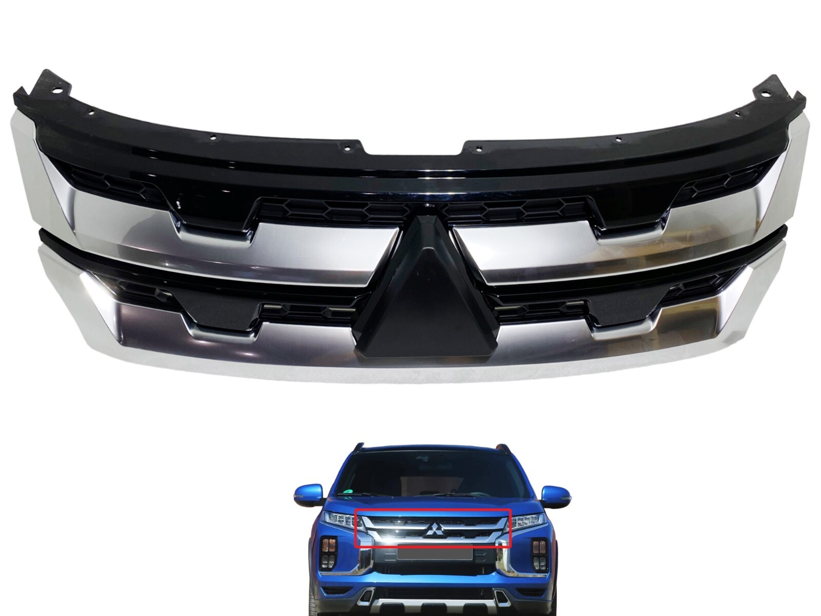 New Fits 2020-2023 Mitsubishi Outlander Sport Front Bumper Lower Grille ...