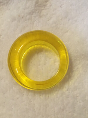Lucite Translucent Yellow Hoop Ring Size 8.5 | eBay