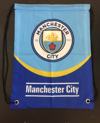 Manchester City FC Training Bag Gym Sack Bag Swimming Drawstring Beach ...